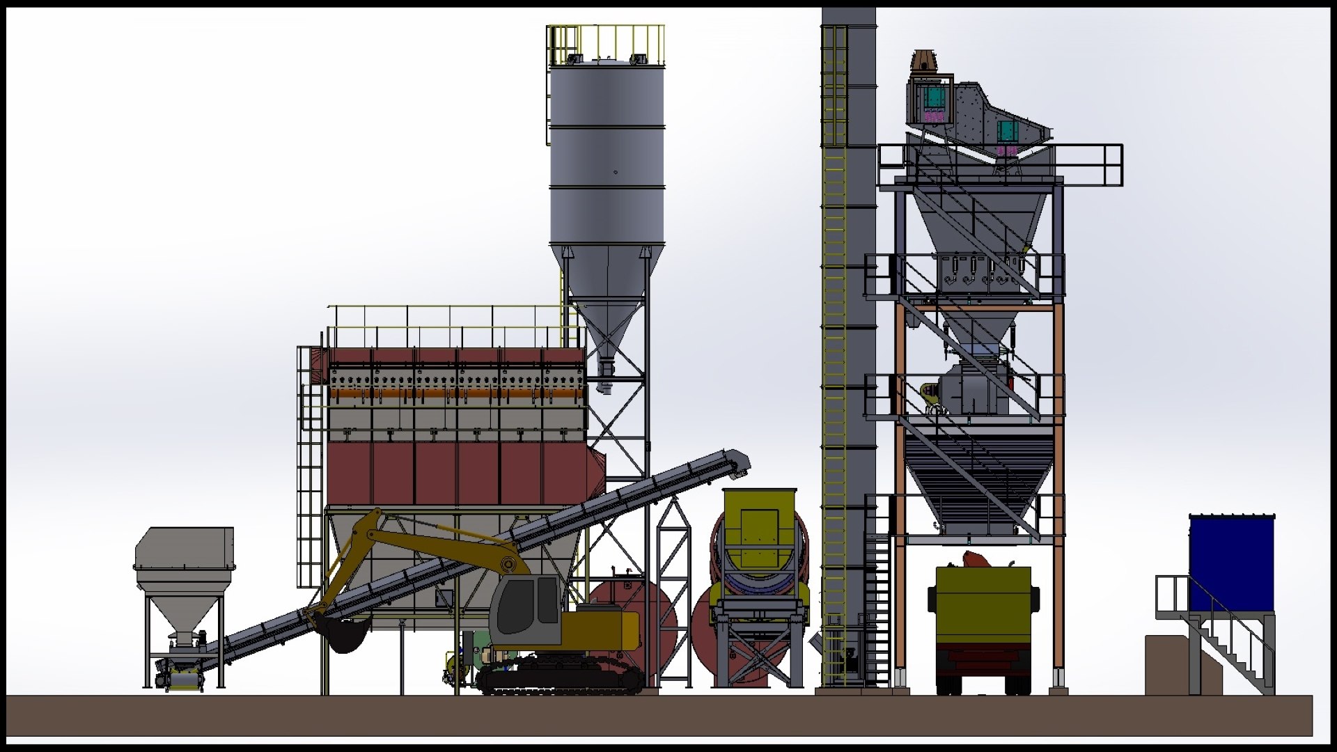 3D Model Asphalt Plant 160 Tons - TurboSquid 1470095