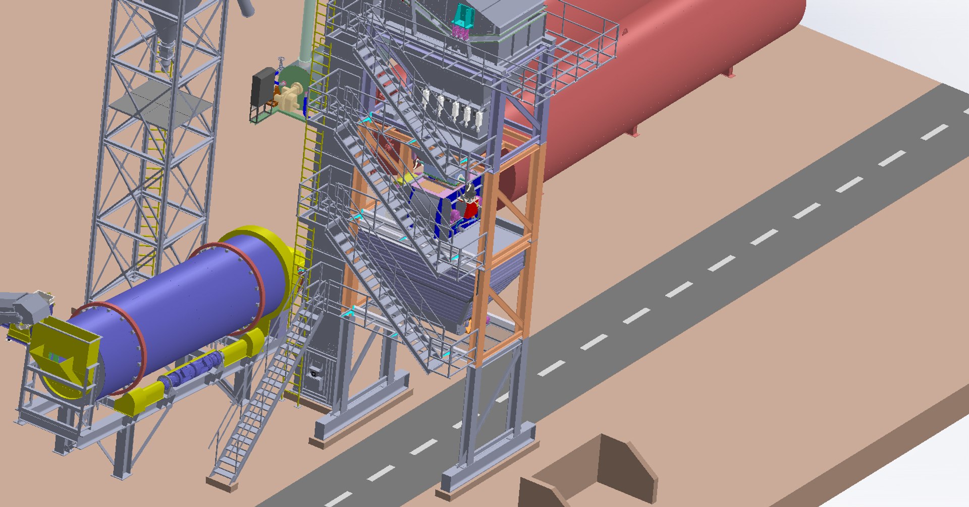 3D Model Asphalt Plant 160 Tons - TurboSquid 1470095
