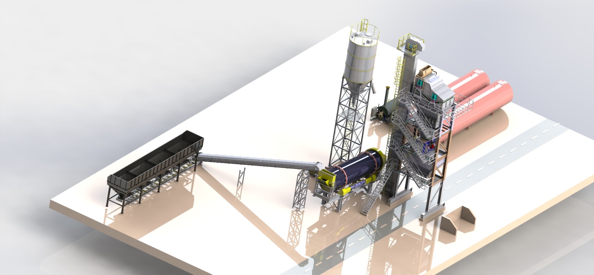 3D Model Asphalt Plant 160 Tons - TurboSquid 1470095