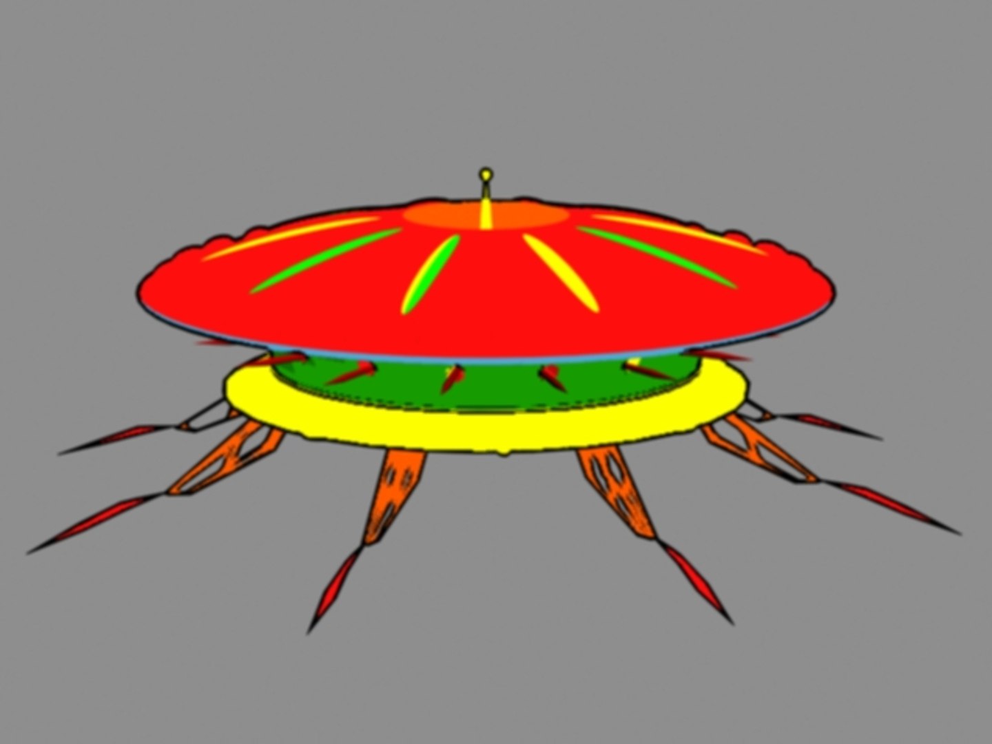 Ufo Retracts Gear 3d Model