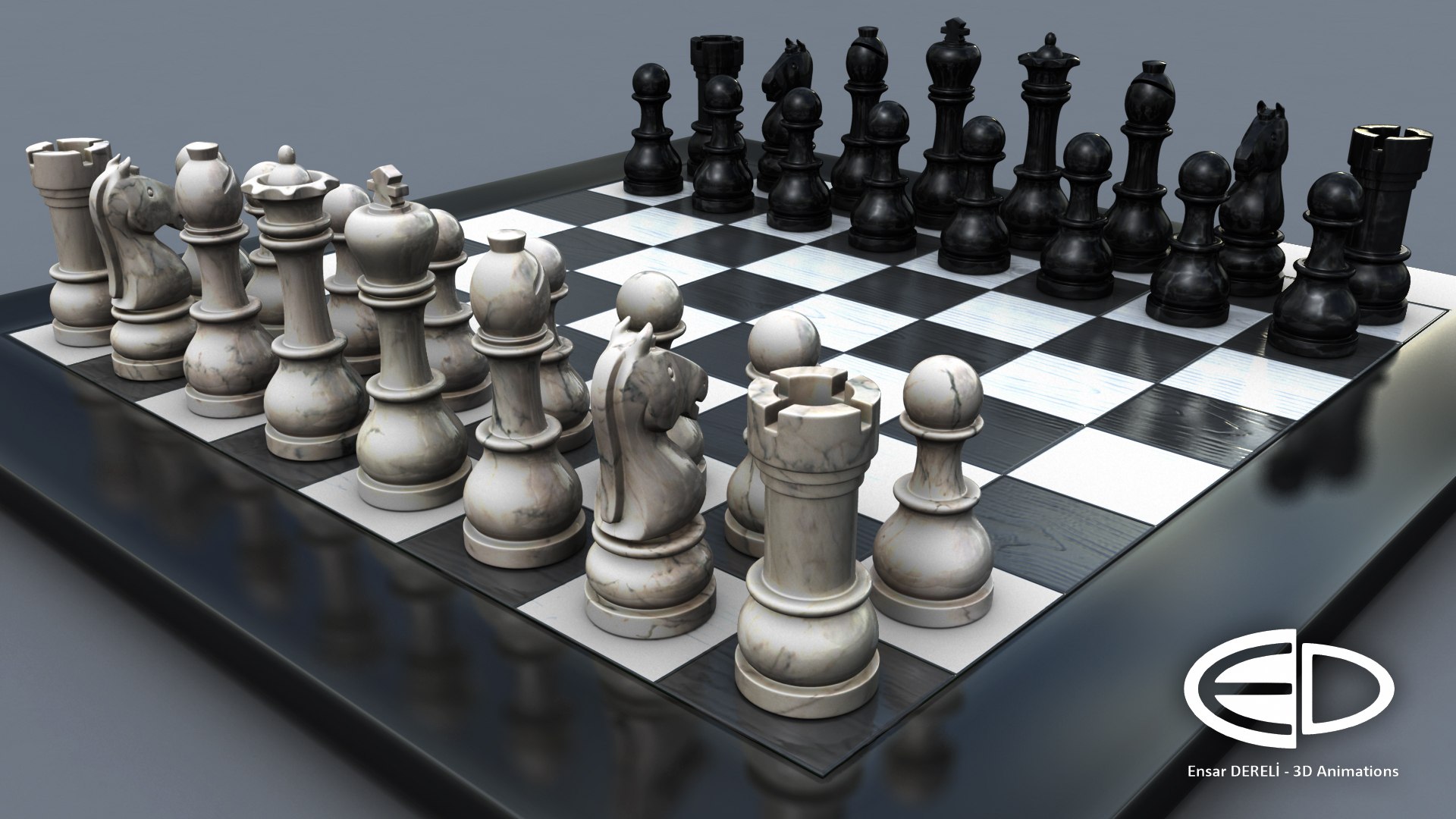 Chess Set 3d Max