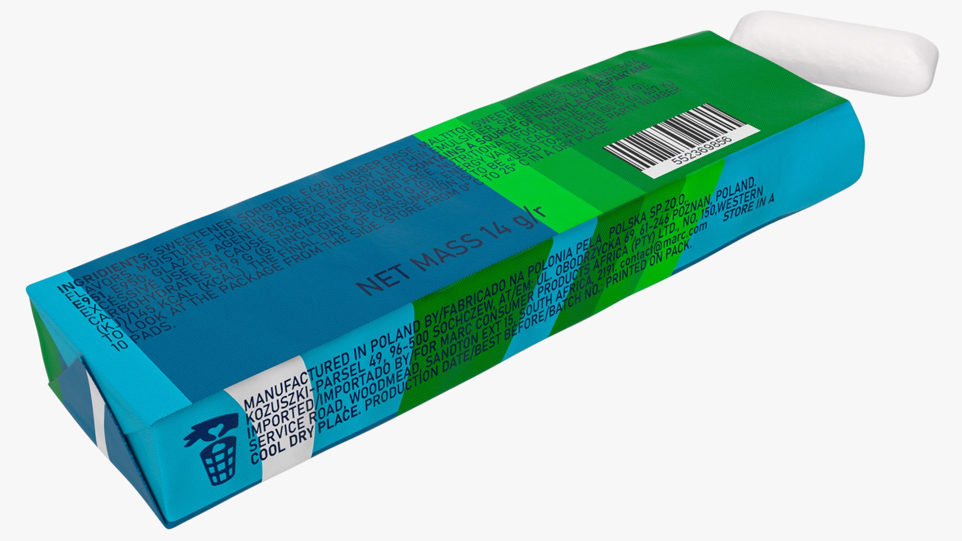 Chewing Gum Pack Open with Pad 3D model - TurboSquid 2044715