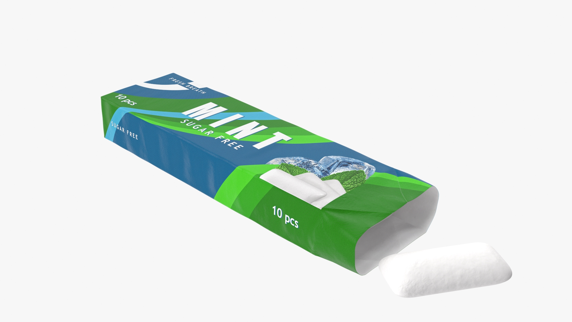 3D модель Chewing Gum Pack Open with Pad - TurboSquid 2044715