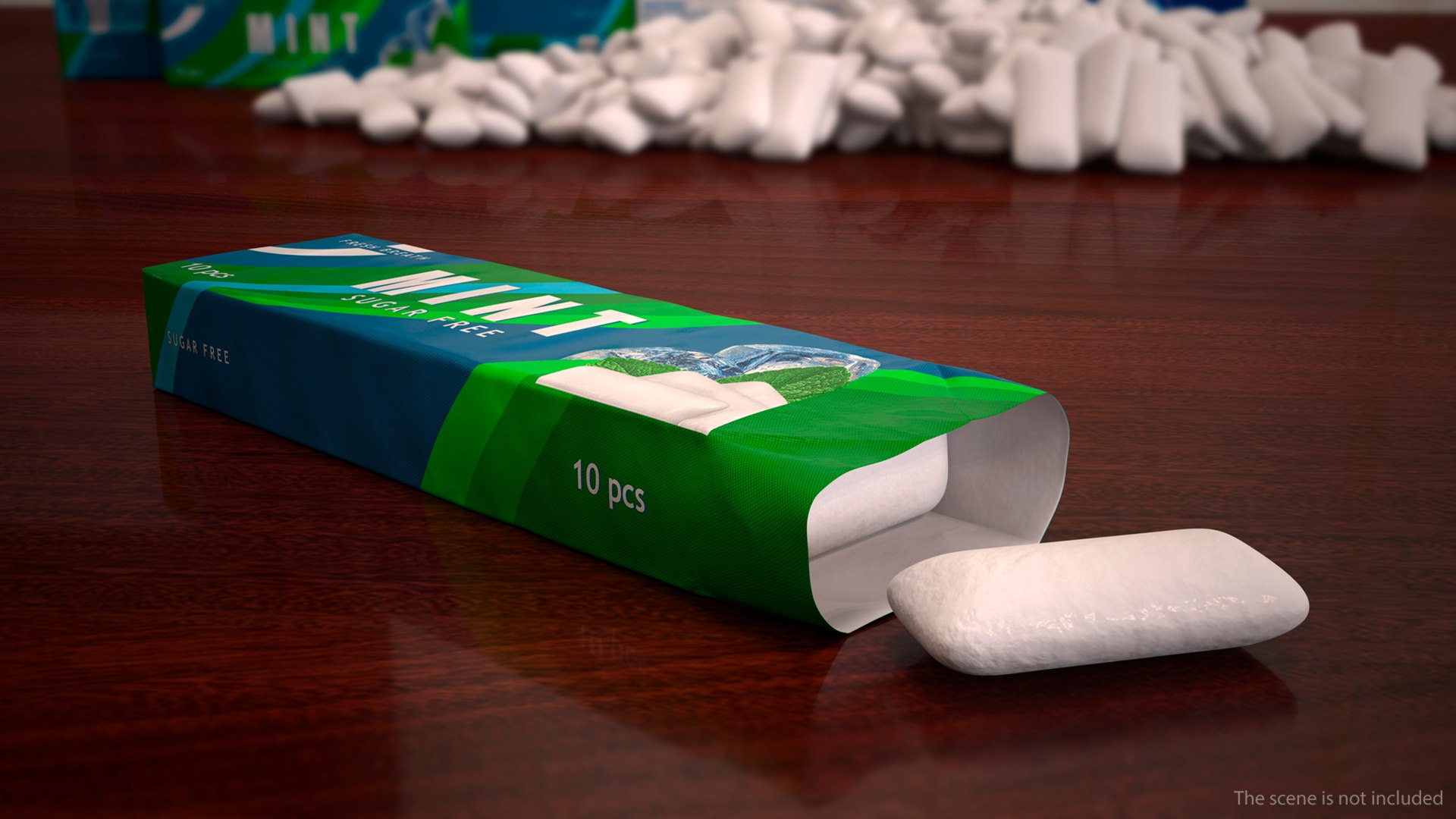 Chewing Gum Pack Open with Pad 3D model - TurboSquid 2044715