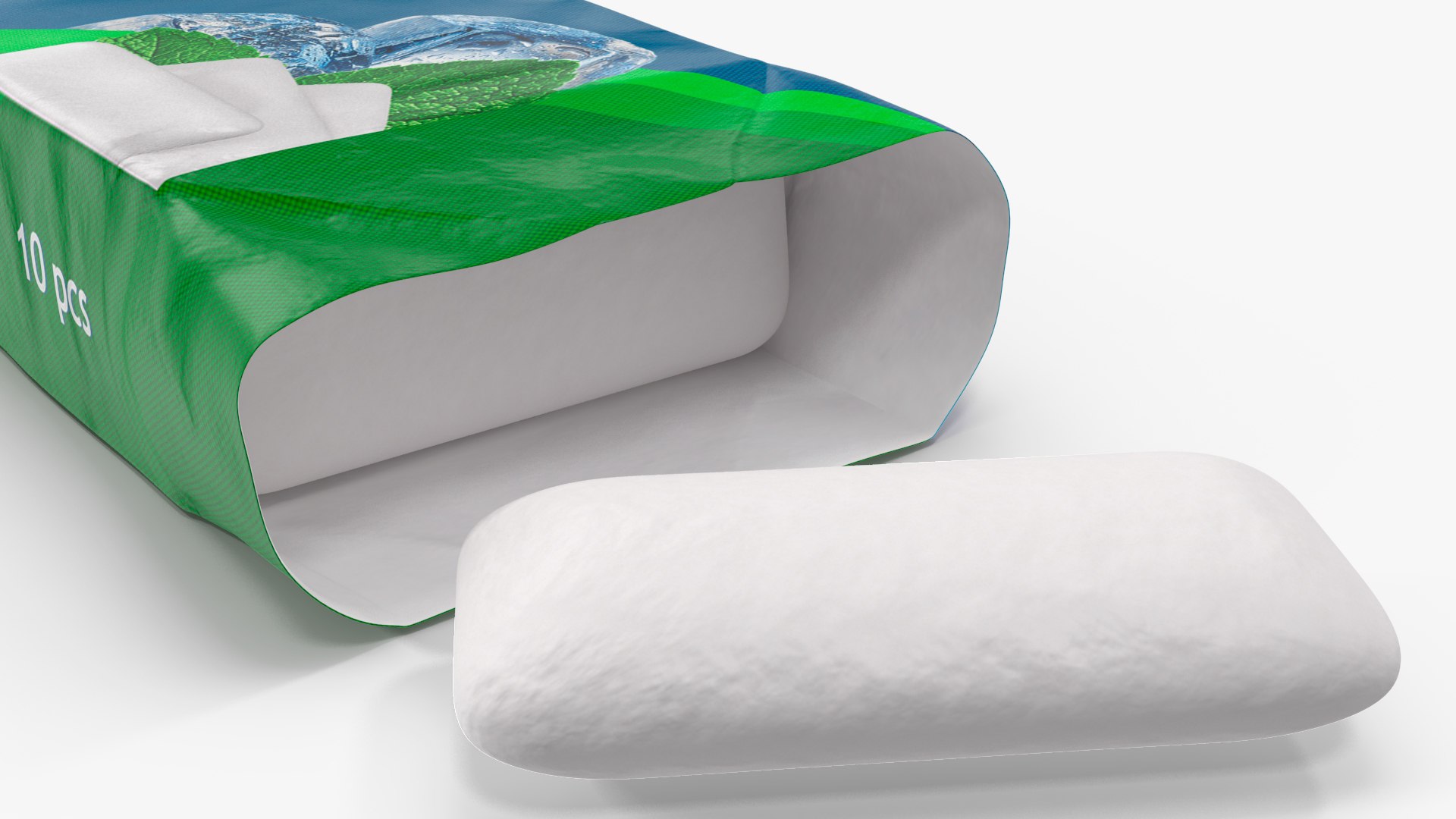 Chewing Gum Pack Open with Pad 3D model - TurboSquid 2044715