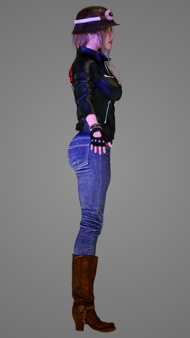 3D Model Biker Rider Girl - TurboSquid 2184511