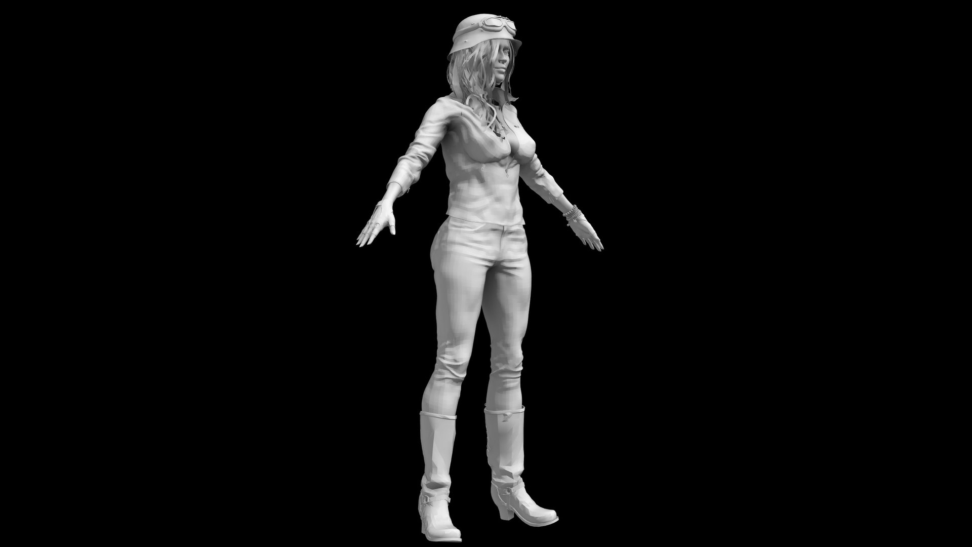 3D Model Biker Rider Girl - TurboSquid 2184511