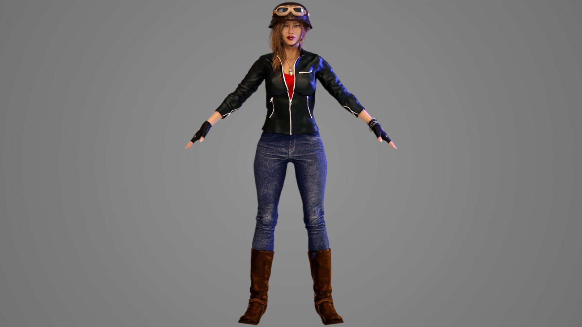 3D Model Biker Rider Girl - TurboSquid 2184511