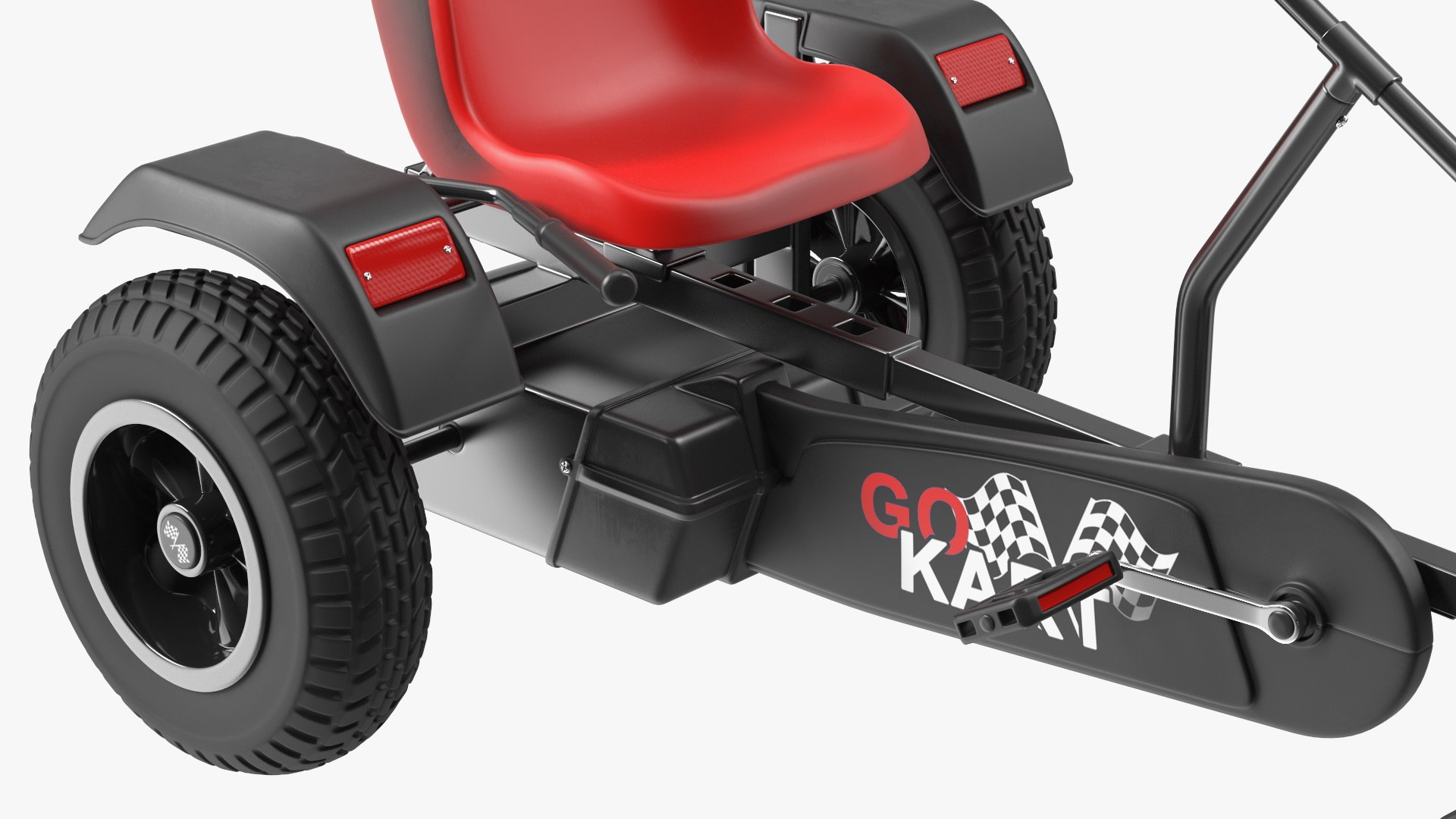 3D Red Pedal Car With Adjustable Seat Rigged For Maya Model ...