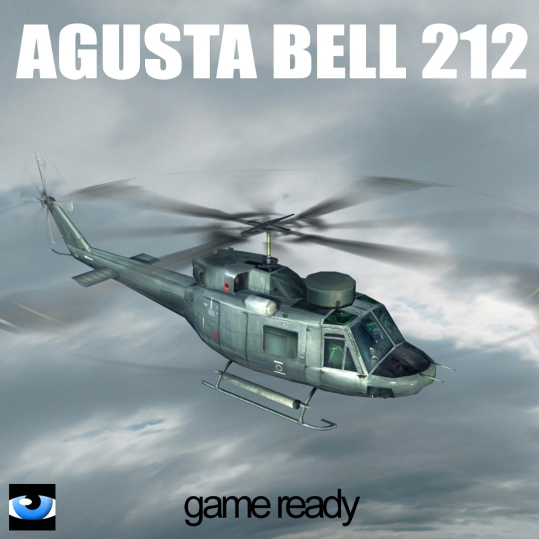 Bell 212 Navy Translucent 3d Model