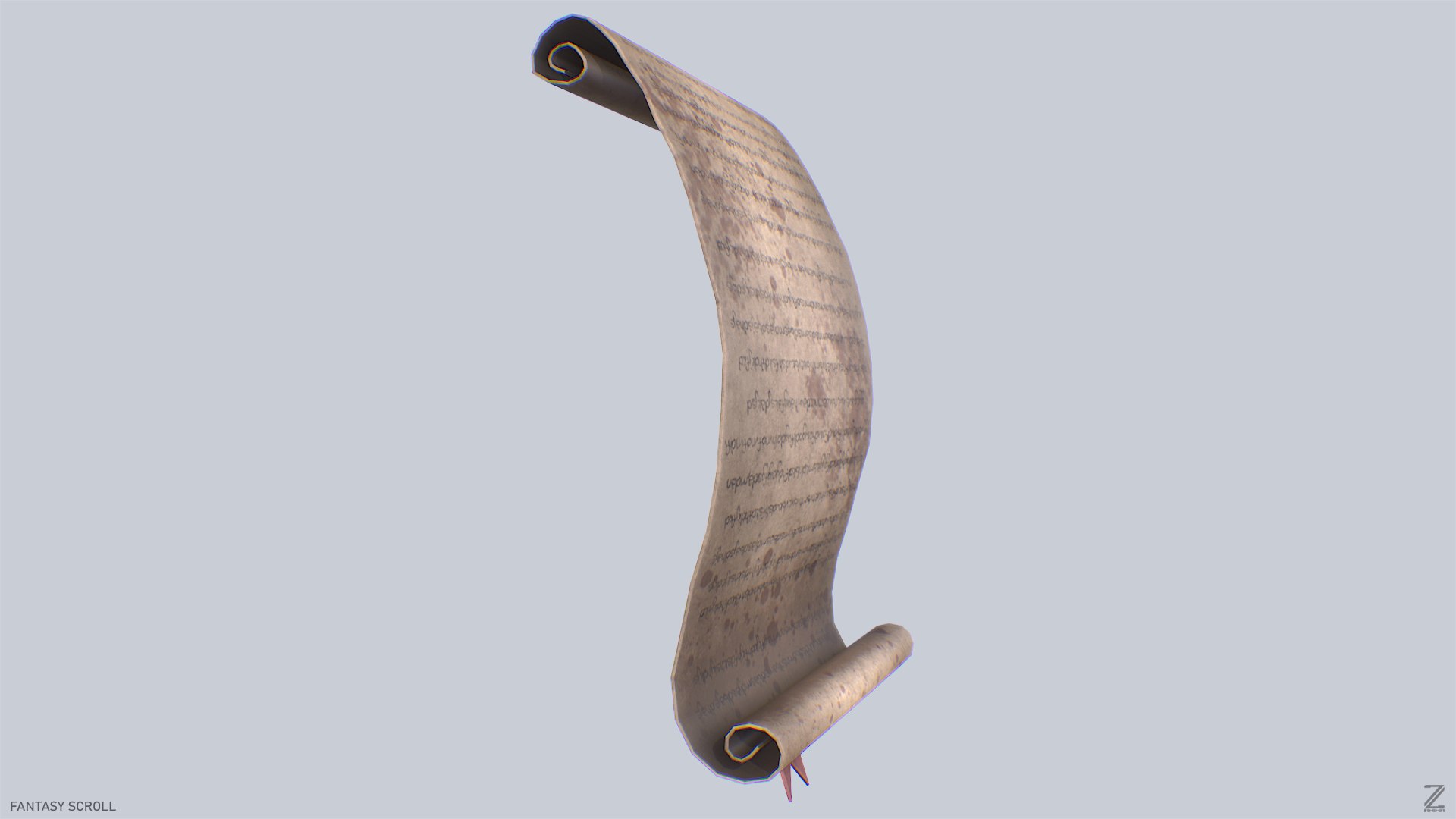 3D Fantasy Scroll - TurboSquid 2231375