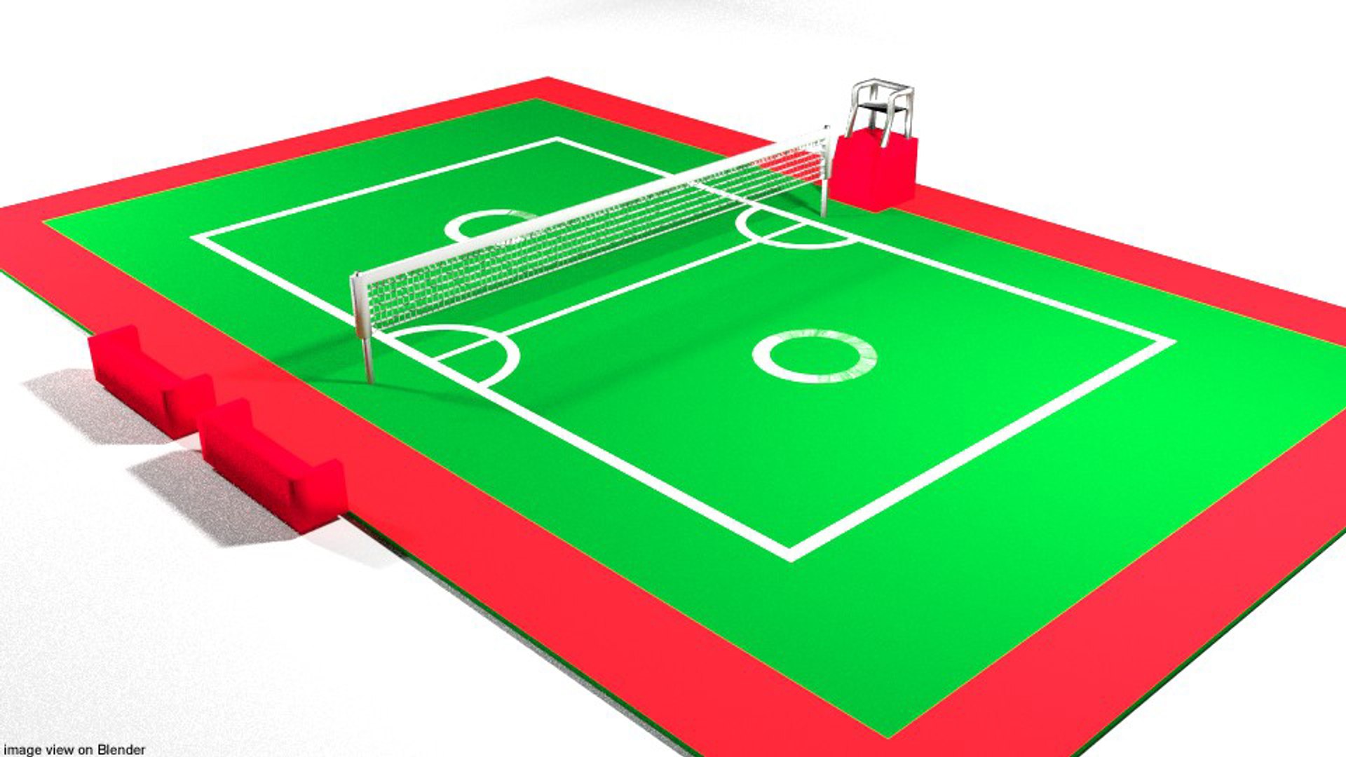 Court sepaktakraw 3D model - TurboSquid 1250666