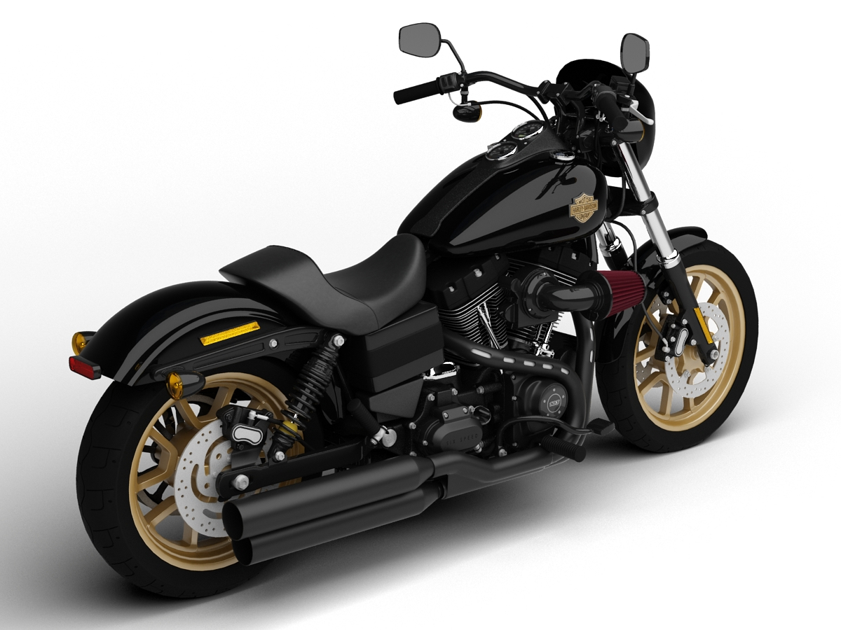 harley-davidson fxdl dyna rider 3d max