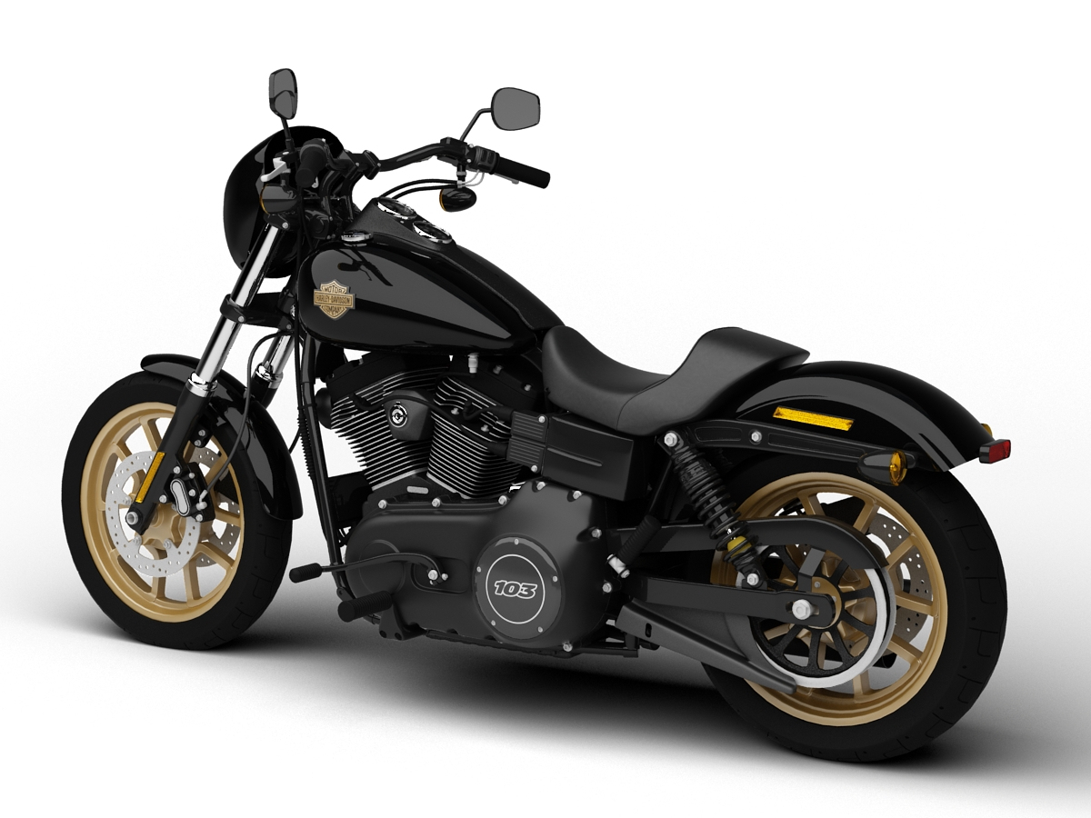harley-davidson fxdl dyna rider 3d max