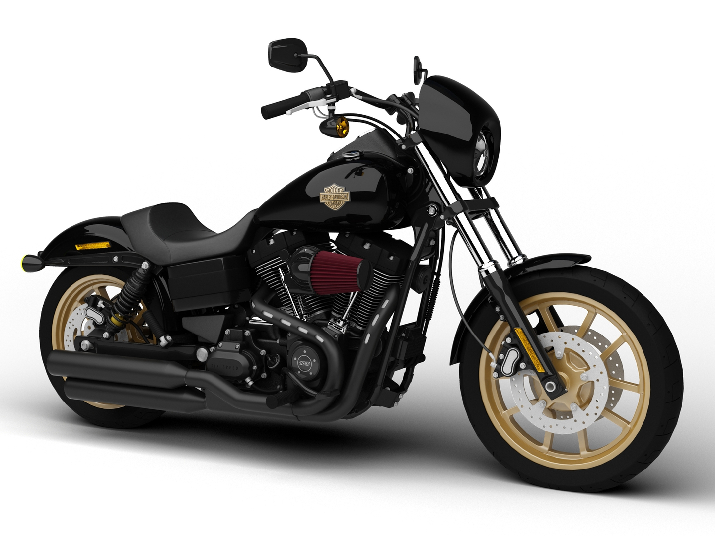 harley-davidson fxdl dyna rider 3d max