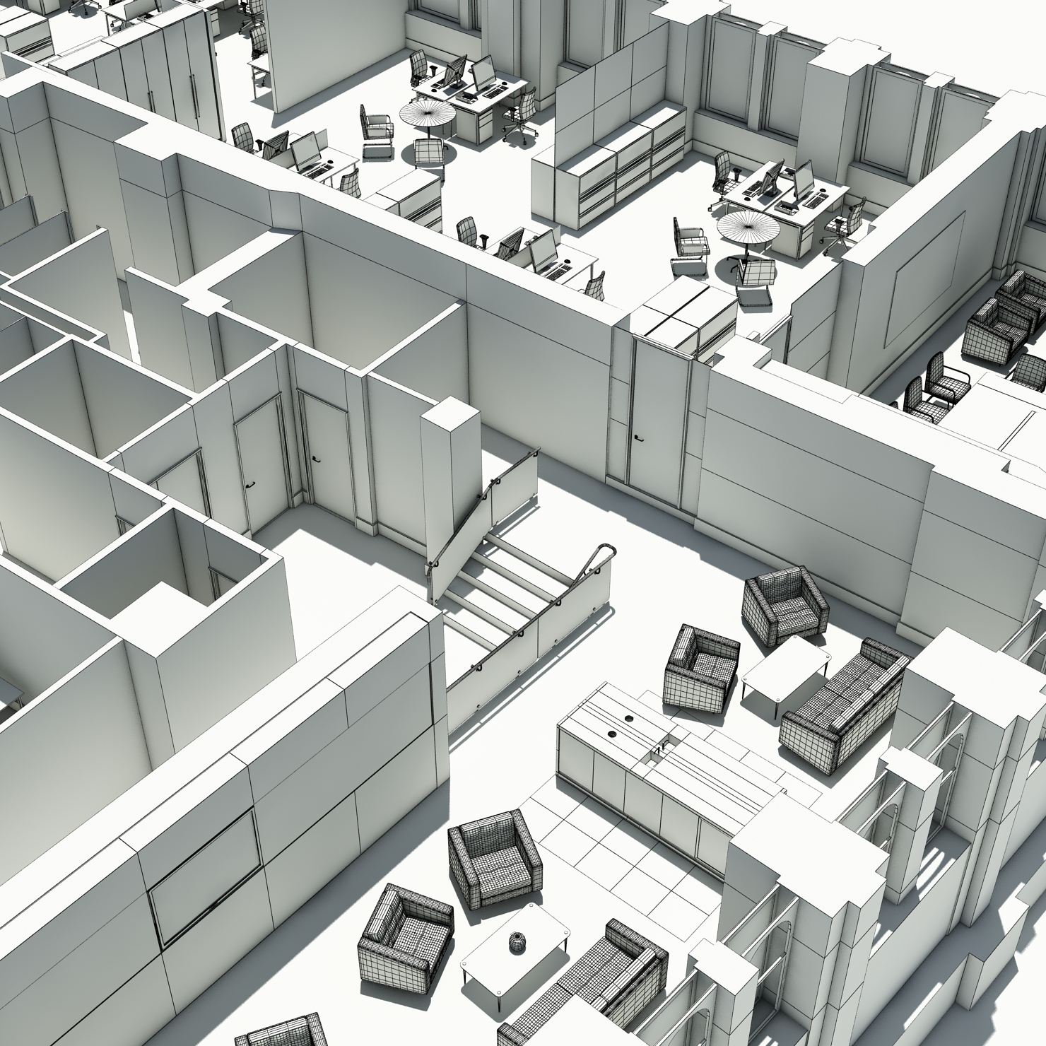 office plan 3d model