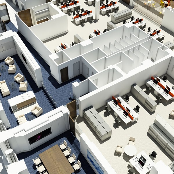 office plan 3d model