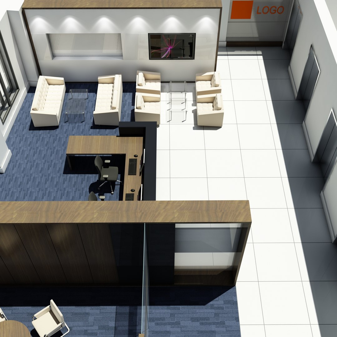 Office Plan 3d Model
