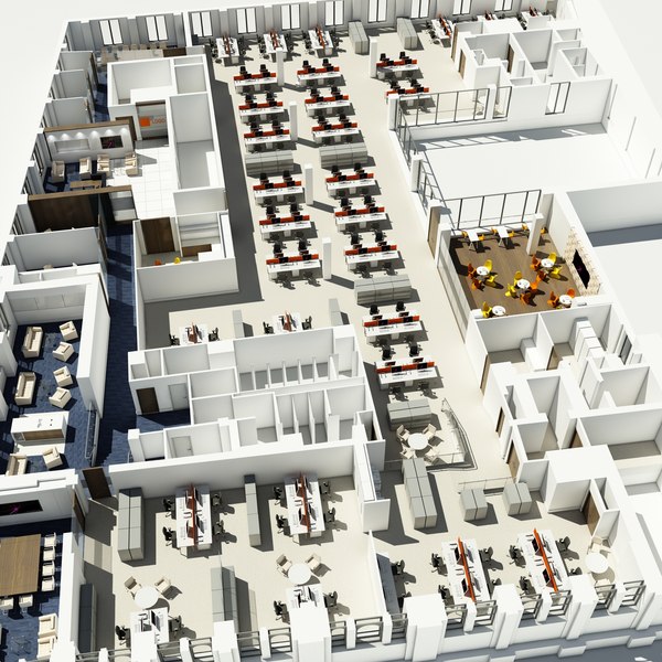 office plan 3d model