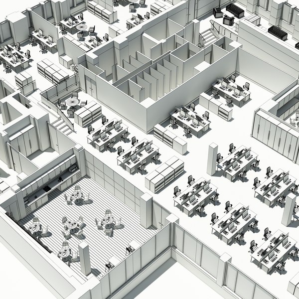 office plan 3d model