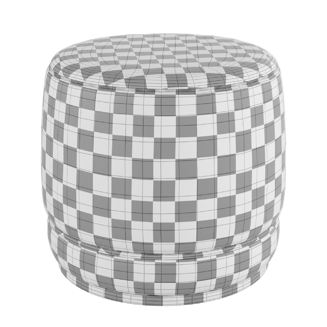 3D Pouf Draper By Ana Roque Interiors Model - TurboSquid 2199191