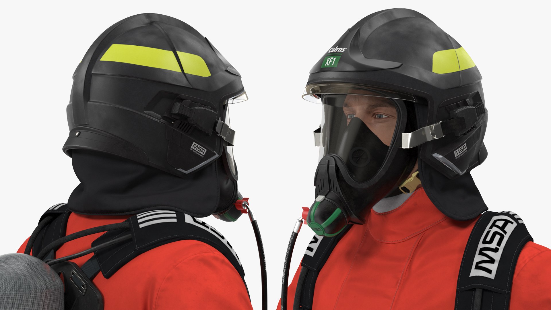 3D firefighter fully equipped fighter model - TurboSquid 1701510