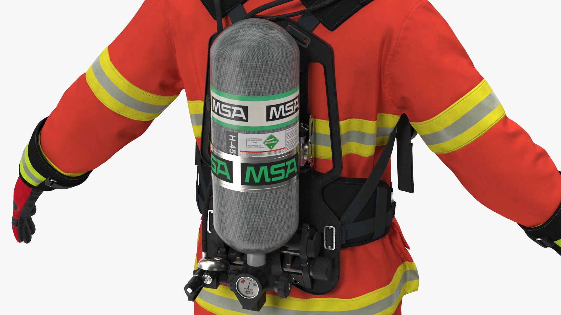 3D firefighter fully equipped fighter model - TurboSquid 1701510
