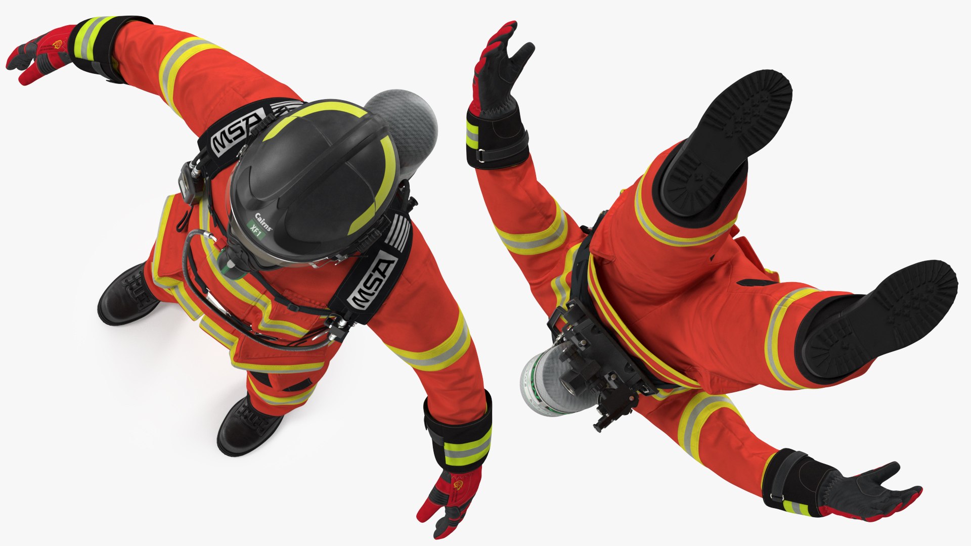 3D firefighter fully equipped fighter model - TurboSquid 1701510