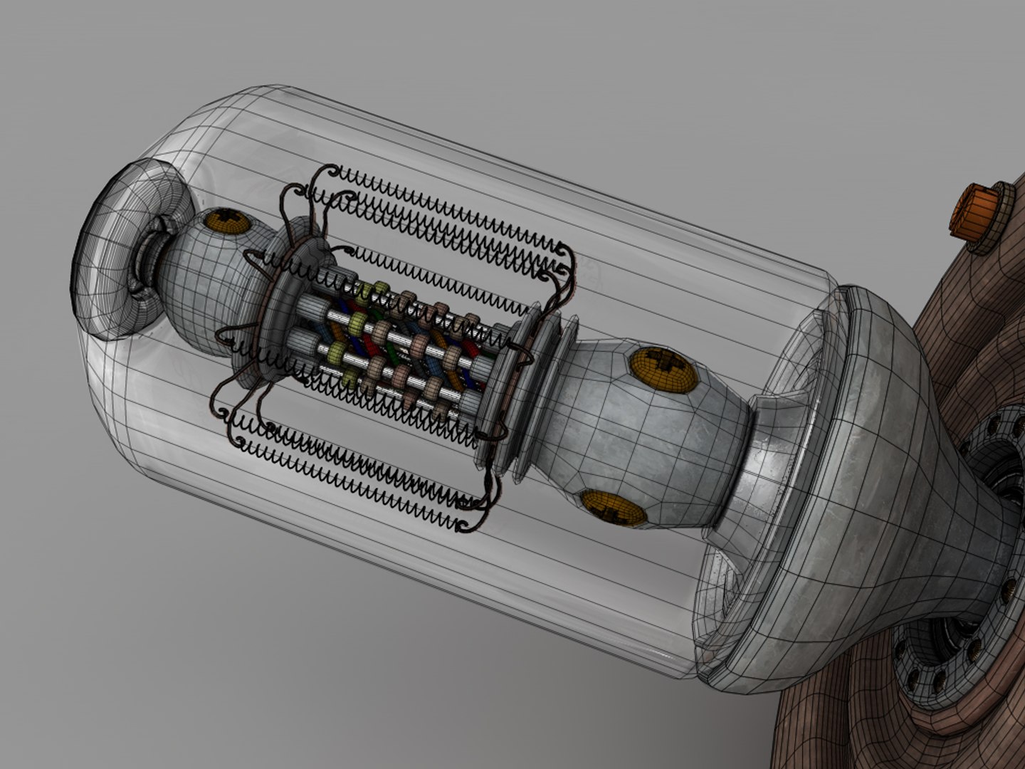3d Obj Antique Electronic Component Cathode