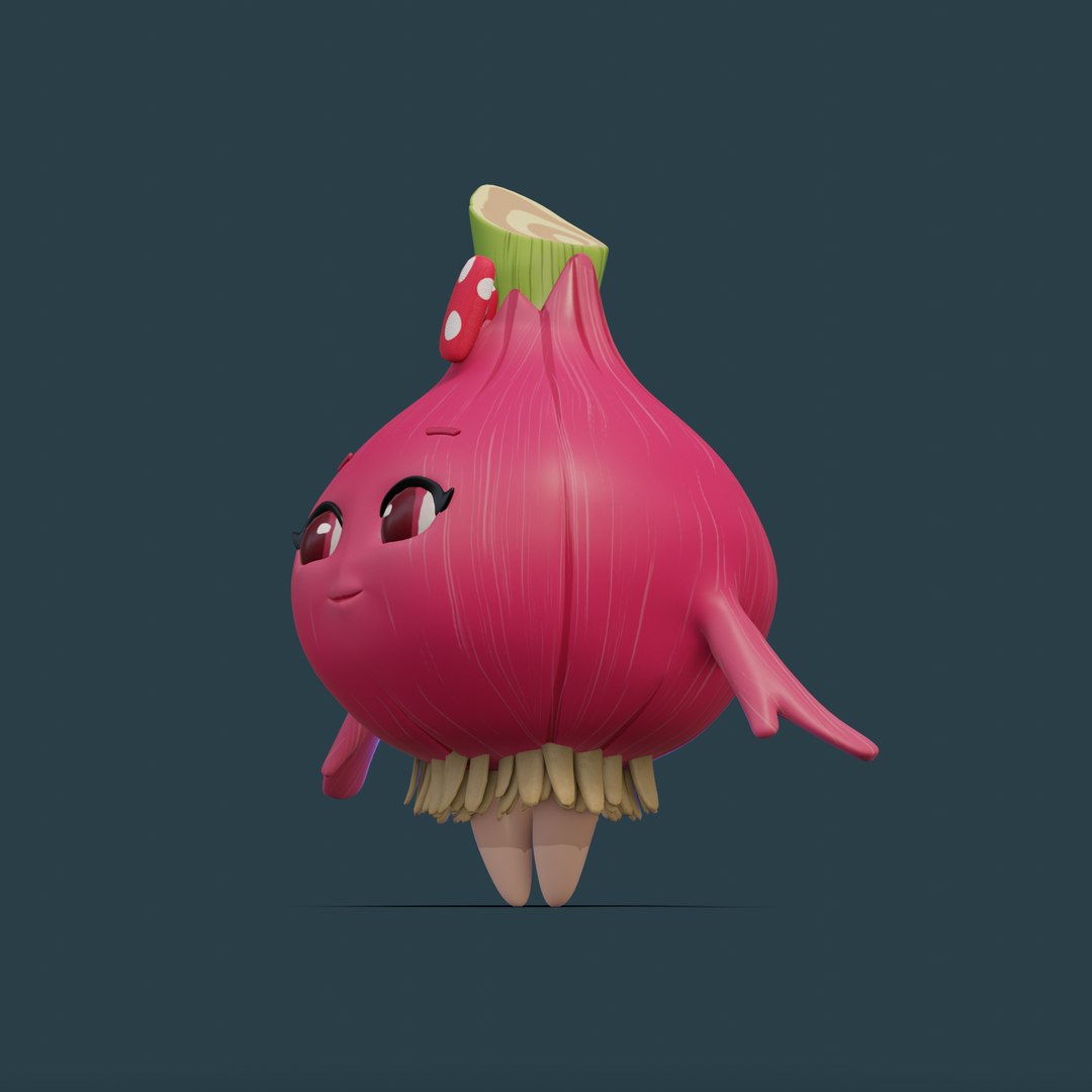 3D Red Onion 3D Character - TurboSquid 2202677