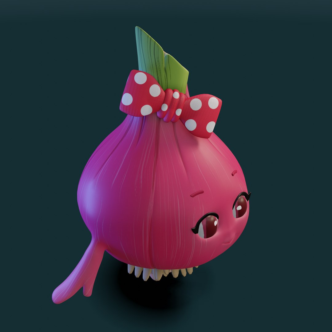 3D Red Onion 3D Character - TurboSquid 2202677
