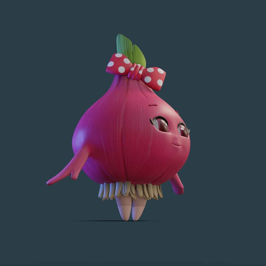 3D Red Onion 3D Character - TurboSquid 2202677