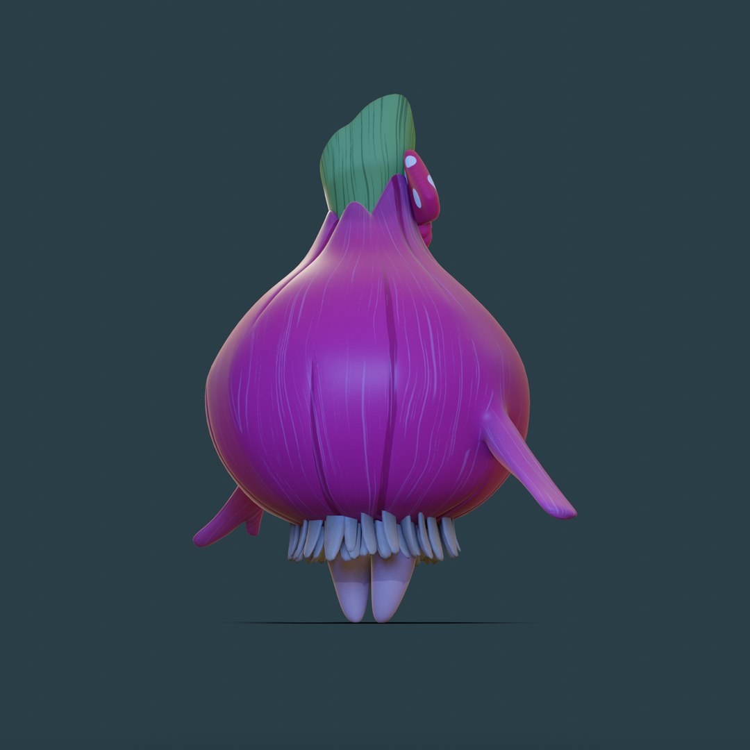 3D Red Onion 3D Character - TurboSquid 2202677