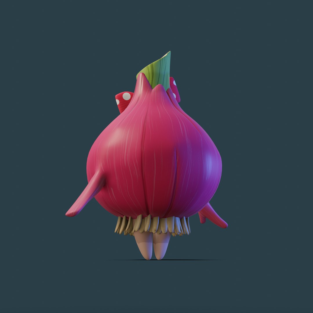 3D Red Onion 3D Character - TurboSquid 2202677