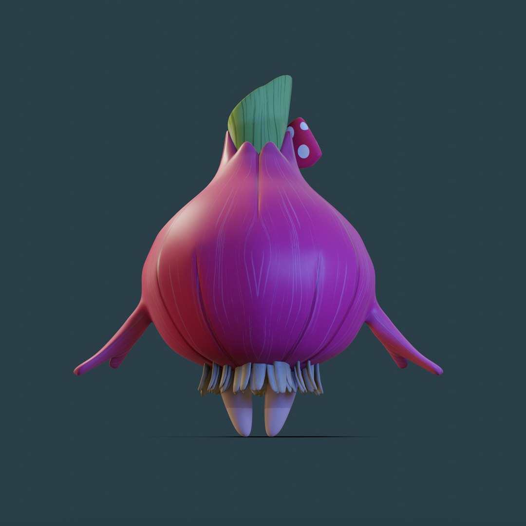 3D Red Onion 3D Character - TurboSquid 2202677