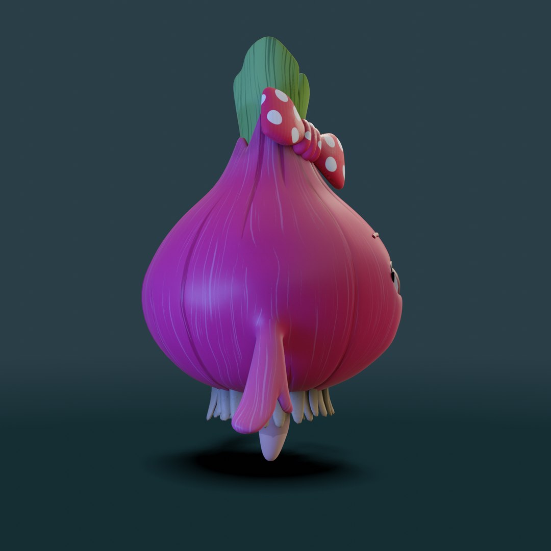 3D Red Onion 3D Character - TurboSquid 2202677