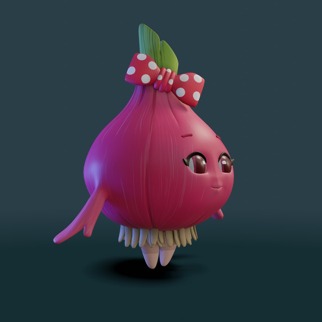 3D Red Onion 3D Character - TurboSquid 2202677
