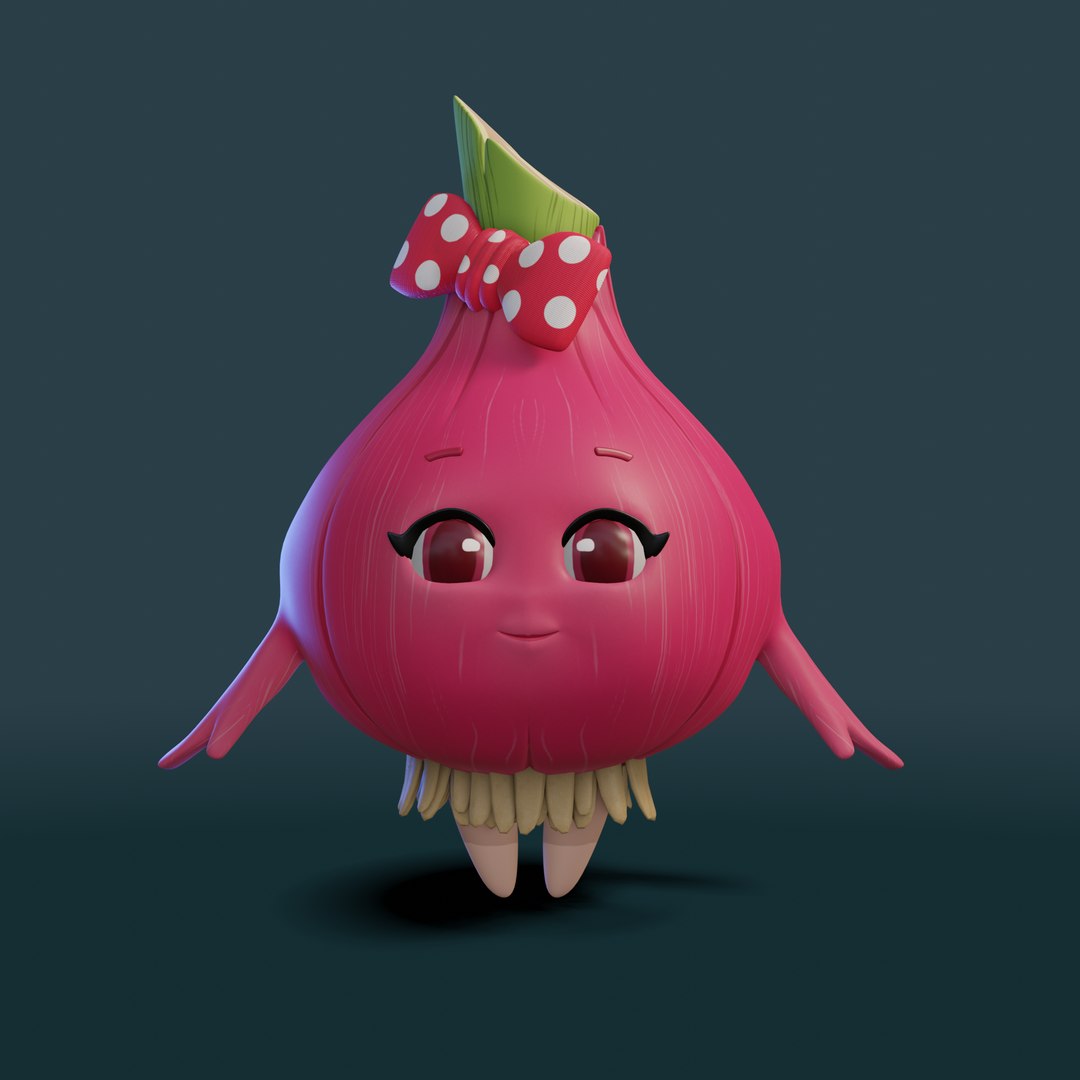 3D Red Onion 3D Character - TurboSquid 2202677