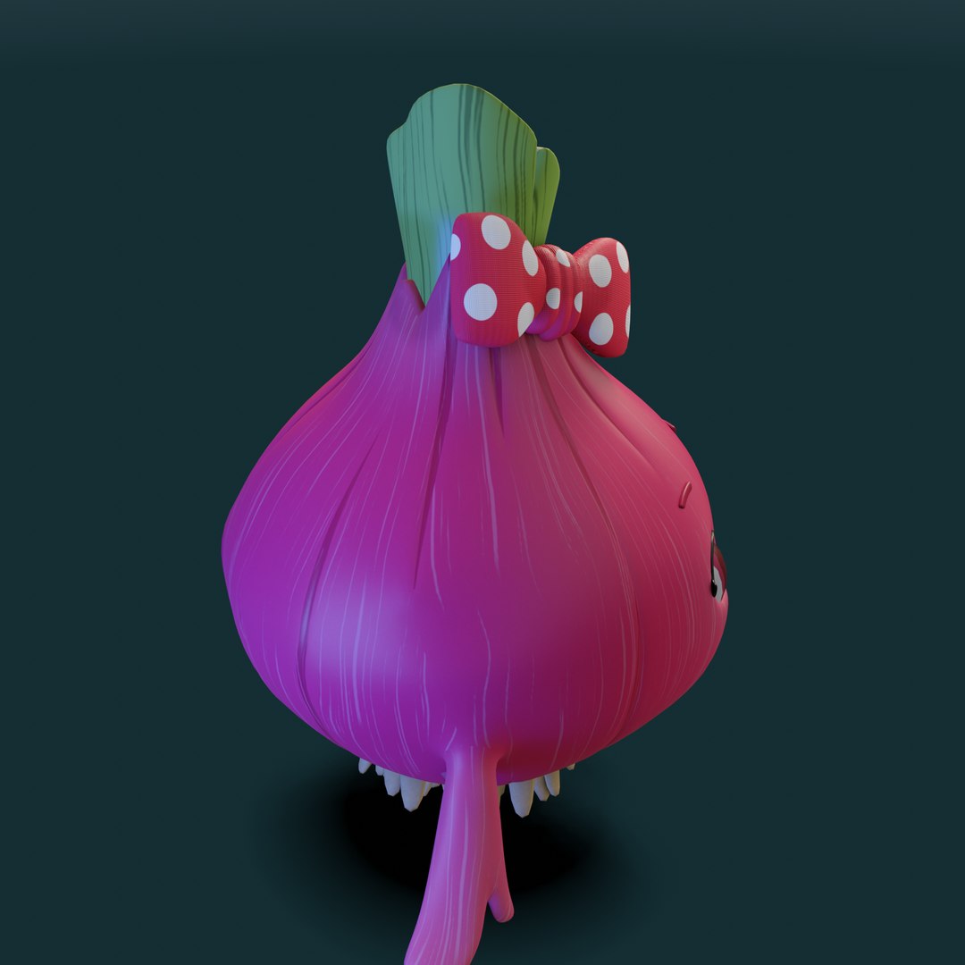 3D Red Onion 3D Character - TurboSquid 2202677