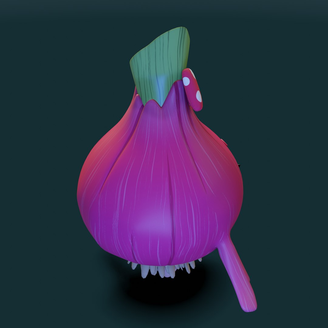 3D Red Onion Stylized Vegetables 3D Model Character Design - TurboSquid ...