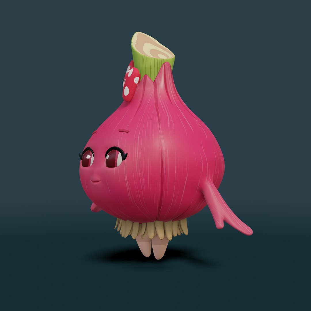 3D Red Onion 3D Character - TurboSquid 2202677