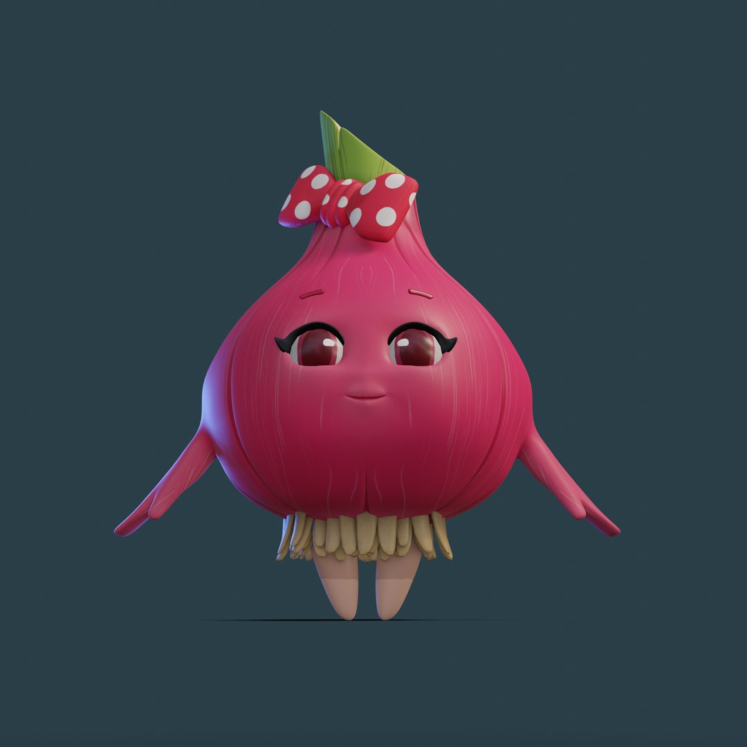 3D Red Onion 3D Character - TurboSquid 2202677