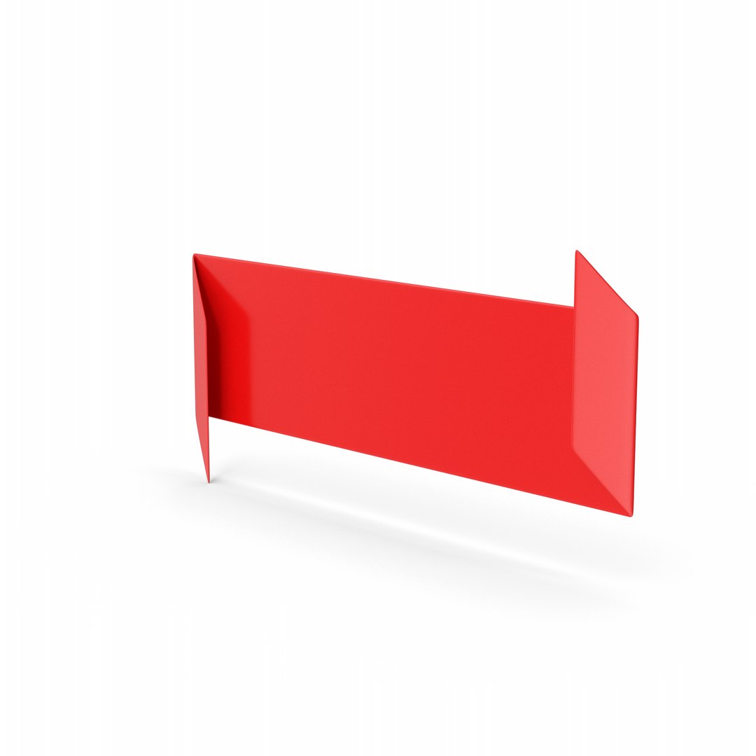 3D Model Red Ribbon Label - TurboSquid 2096185
