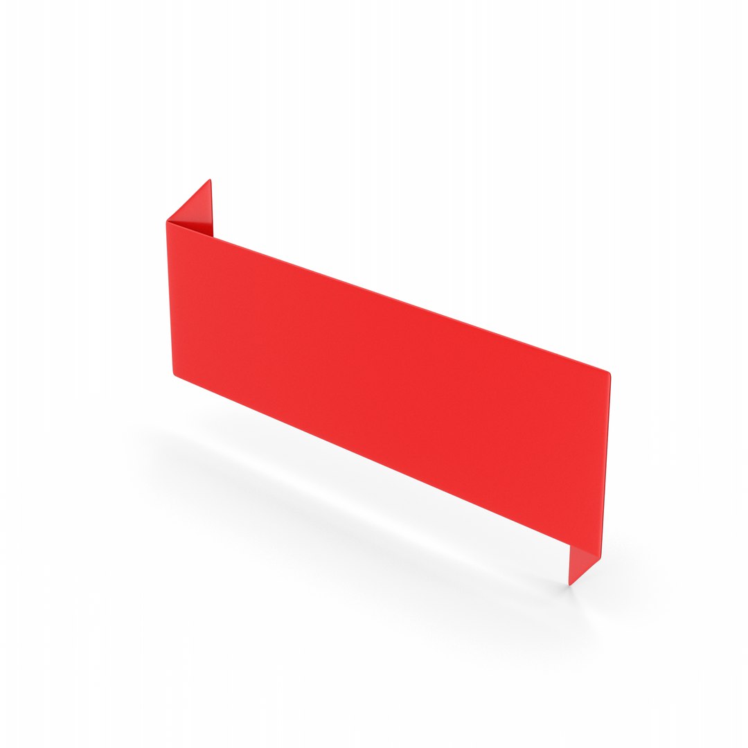 3D Model Red Ribbon Label - TurboSquid 2096185