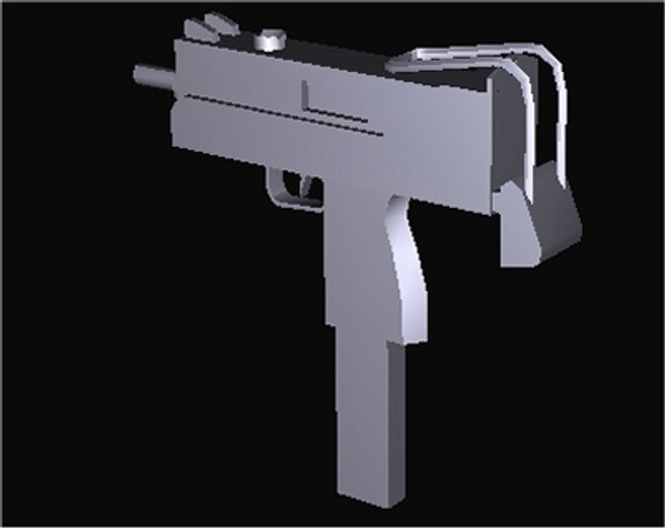 ingram submachine gun 3d model