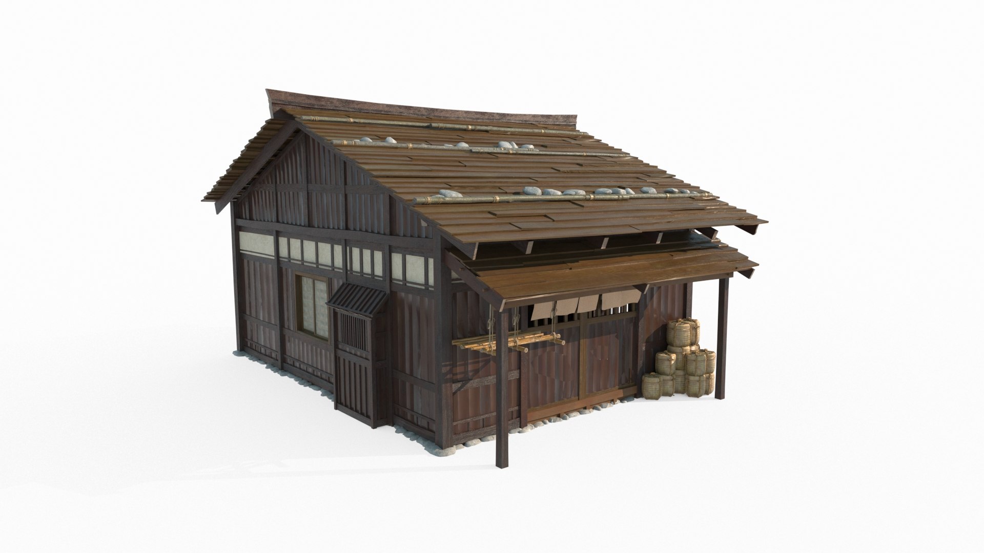 Asian Ancient Architecture Store Sushi Shop 3D - TurboSquid 2339079