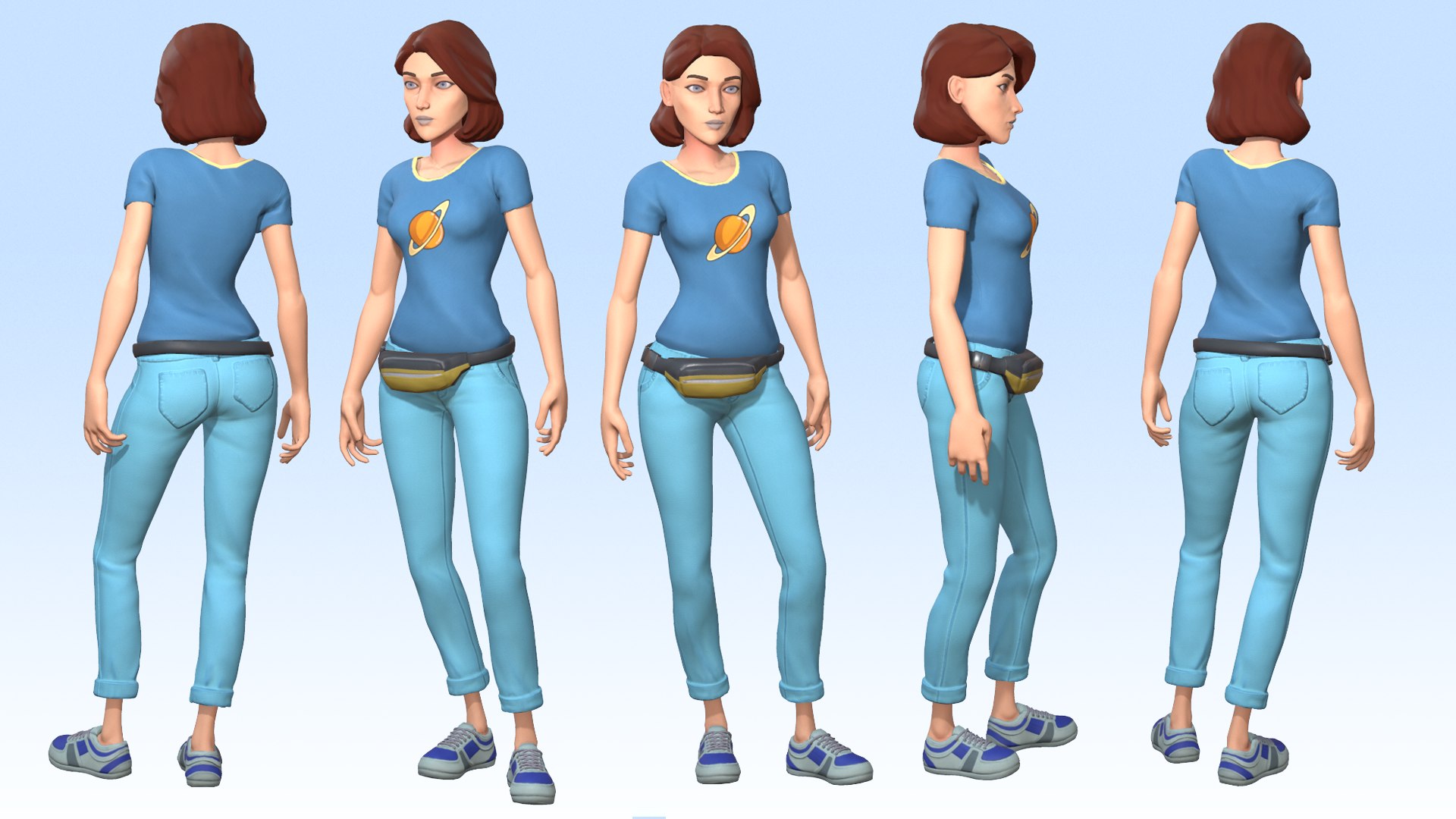 Female Character Games 3D Model - TurboSquid 1408478