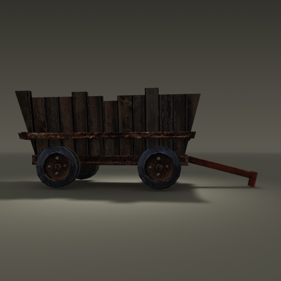 Low-poly Mining Cart 3d Model
