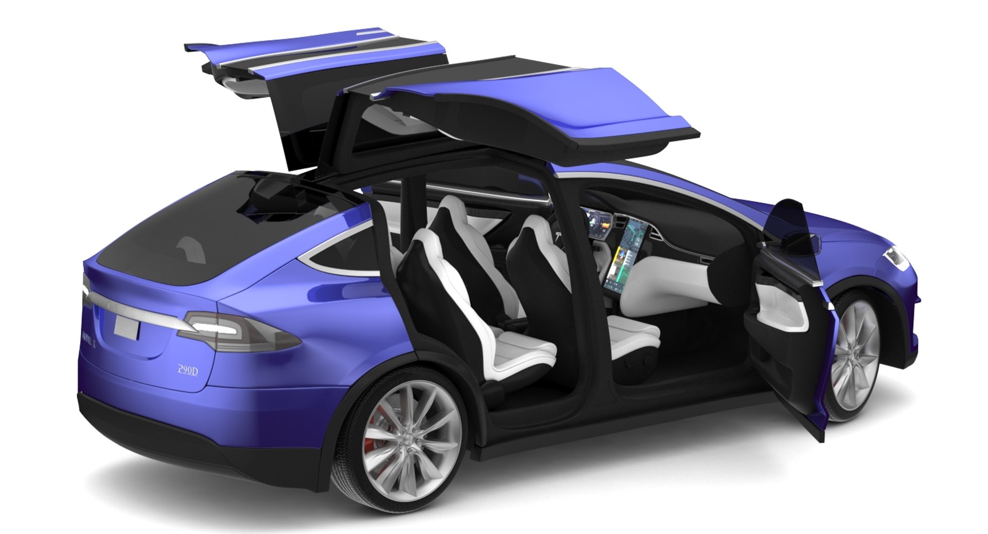 Tesla X Modeled S 3D - TurboSquid 1238360