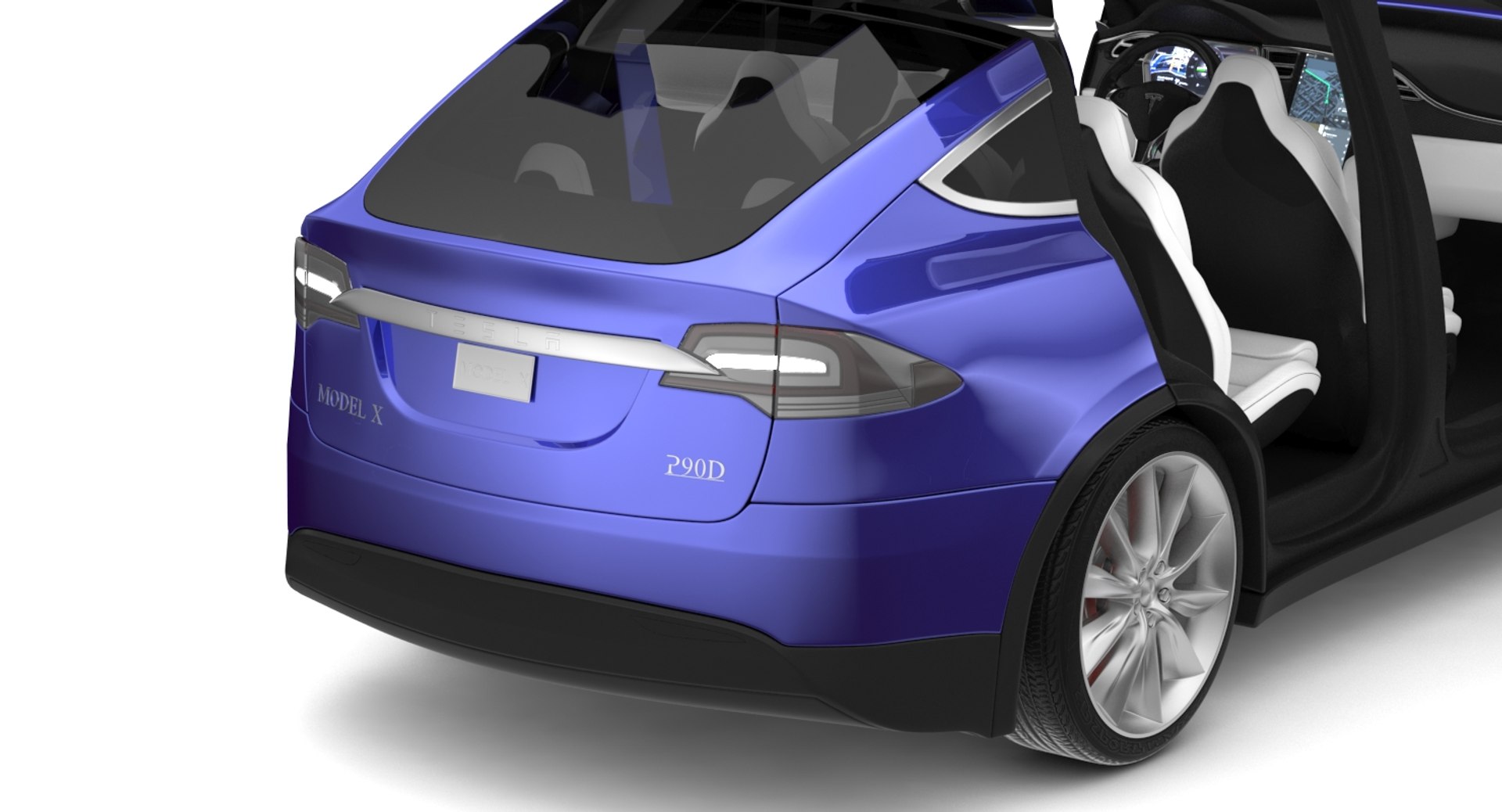Tesla X Modeled S 3D - TurboSquid 1238360